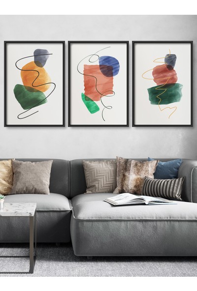 Postick Minimalist Çizim Çerçeveli Tablo Salon Oturma Odası Yatak Odası Mutfak Modern 3'lü Set Postick Minimalist Çizim Çerçeveli Tablo Salon Oturma Odası Yatak Odası Mutfak Modern 3'lü Set