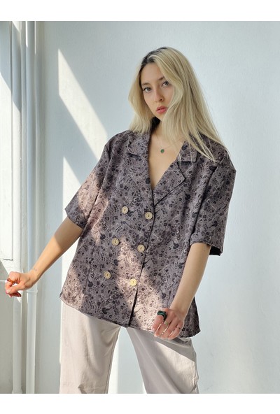 Retrobird Oversize Ceket-Gömlek Kadın Vizon Retrobird Oversize Ceket-Gömlek Kadın Vizon