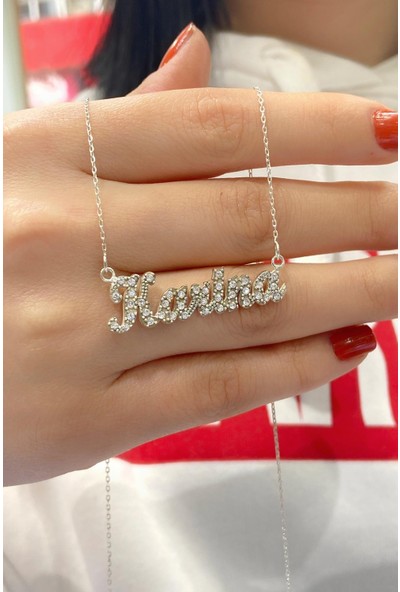 MaGümüş 925 Gümüş Full Taşlı Isim Kolye