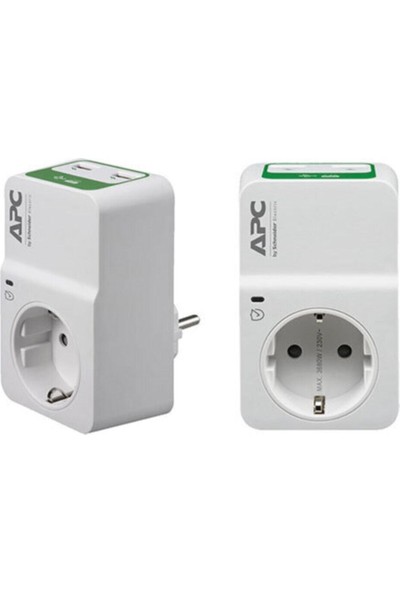 Schneider Electric Apc PM1WU2-GR Tekli Akım Korumalı Priz 2 USB Hızlı Şarj Çıkışlı 918 Joule