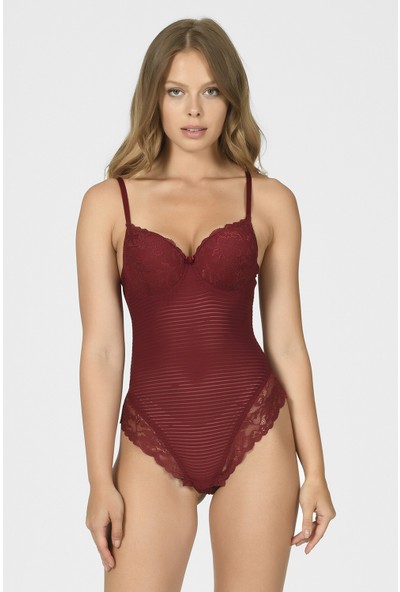 NBB Gülkurusu Çıtçıtlı String Fantezi Body