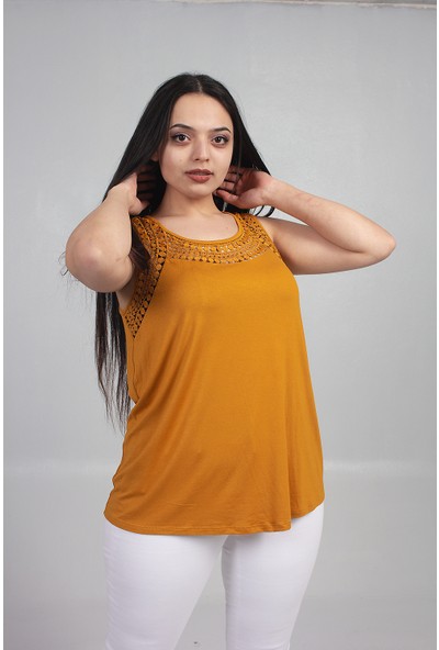 Truva Xxl Büyük Beden Kadın Giyim Askı Dantel Detaylı Bluz Çok Renkli BZ690 Truva Xxl Büyük Beden Kadın Giyim Askı Dantel Detaylı Bluz Çok Renkli BZ690