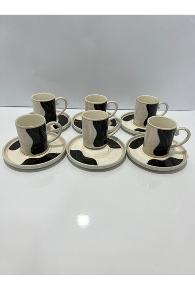 Tulu Porselen 6'lı Kahve Takımı