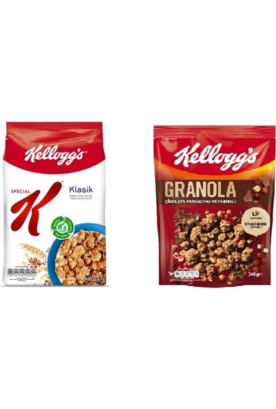 Kellogg's Special K Sade 420 gr + Kellogg's Granola Çikolata Fındıklı 340 gr