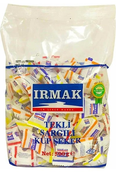 Irmak Küp Şeker Tek Sargılı 500 gr Irmak Küp Şeker Tek Sargılı 500 gr