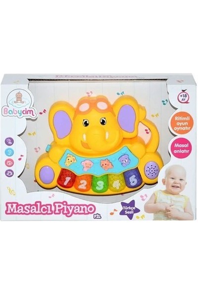 Babycim Türkçe Eğitici Sesli Işıklı Masalcı Fil Piyano