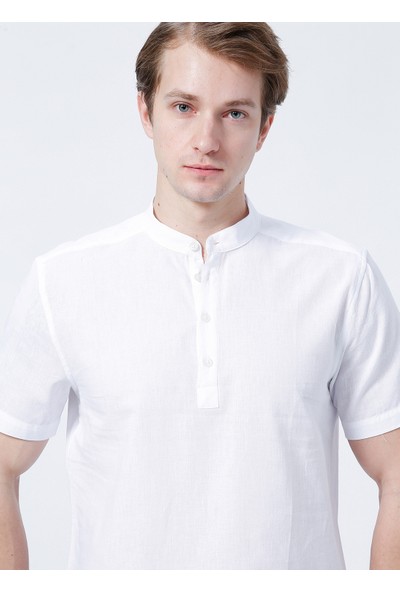 Limon Kısa Kollu Gömlek, 2xl, Beyaz