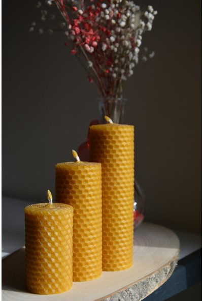 Doğal Balmumu Sarma 3'lü Kalın Takım