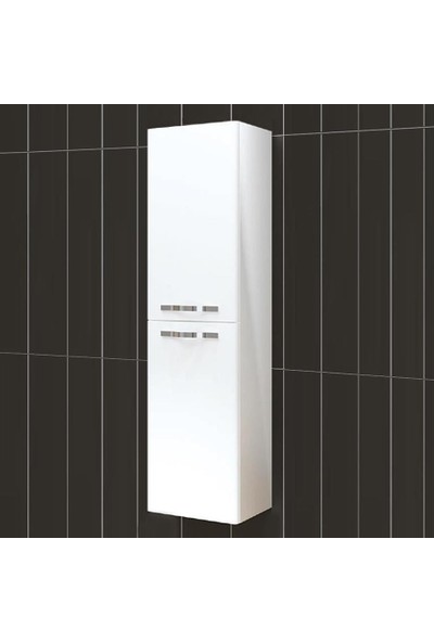 Denko Girne 35 cm Mdf Beyaz Banyo Boy Dolabı