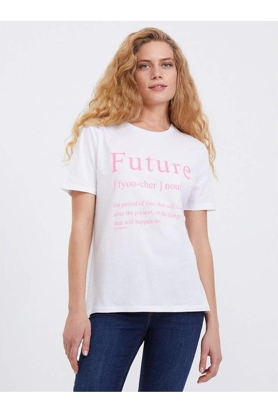 Loft Kadın T-Shirt - Beyaz