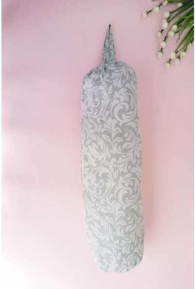 E-Sanat Evi Çift Lastikli Yaprak Desenli Askılı Poşetlik