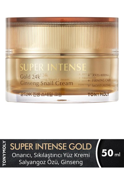 Tonymoly Yüz Kremi Super Intense Gold Onarıcı Sıkılaştırıcı Salyangoz Özü Ginseng Cilt Bakımı 50ML Tonymoly Yüz Kremi Super Intense Gold Onarıcı Sıkılaştırıcı Salyangoz Özü Ginseng Cilt Bakımı 50ML