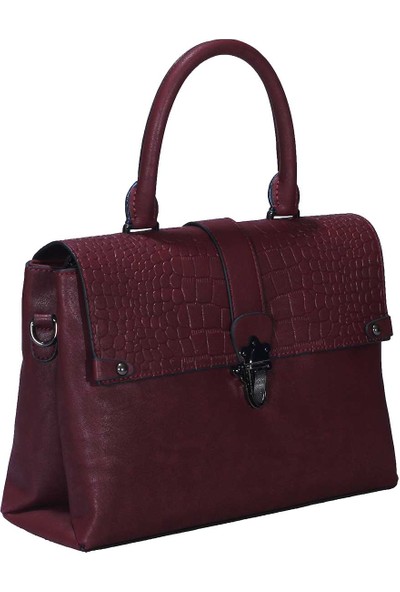 Merteller Kadın Bordo Klasik El&omuz Çantası