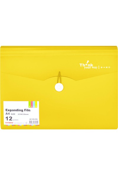 Databank Körüklü Evrak Dosyası A4 Sarı (A4-12S) Databank Körüklü Evrak Dosyası A4 Sarı (A4-12S)