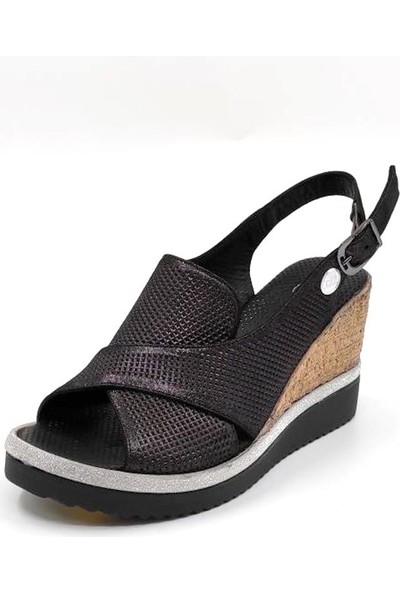 Mammamia 1360B Kadın Günlük Deri Sandalet