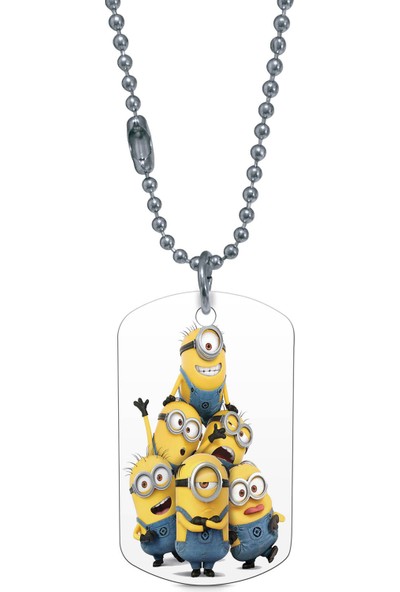 Minyonlar Gümüş Renk Künye / Kolye DFT4888