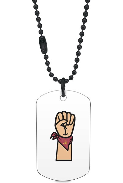 Direniş Siyah Renk Künye / Kolye DFT1013