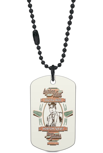 Şener Şen Siyah Renk Künye / Kolye DFT5037