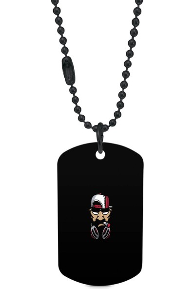 Hero Tasarım Smoking Siyah Renk Künye / Kolye DFT5355