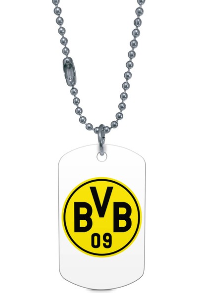 Borussia Dortmund Gümüş Renk Künye / Kolye DFT1234 Borussia Dortmund Gümüş Renk Künye / Kolye DFT1234