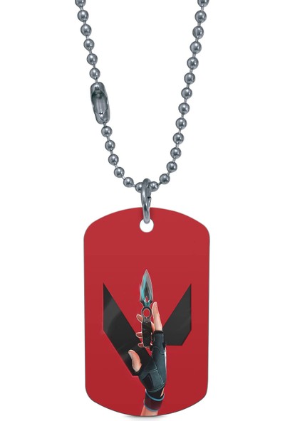 Valorant Gümüş Renk Künye / Kolye DFT3196