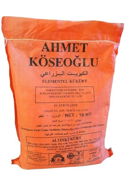 Köseoğlu Toz Kükürt 10 kg Orijinal Paket Köseoğlu Toz Kükürt 10 kg Orijinal Paket