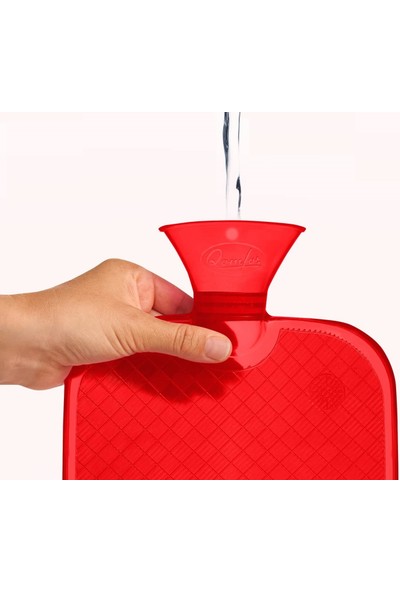 Schöne Koku Yapmayan Sıcak Su Torbası - Şeffaf Kırmızı