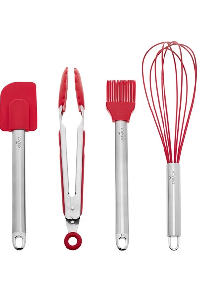 Karaca Cake 10 Parça Pasta Servis Gereci Kırmızı