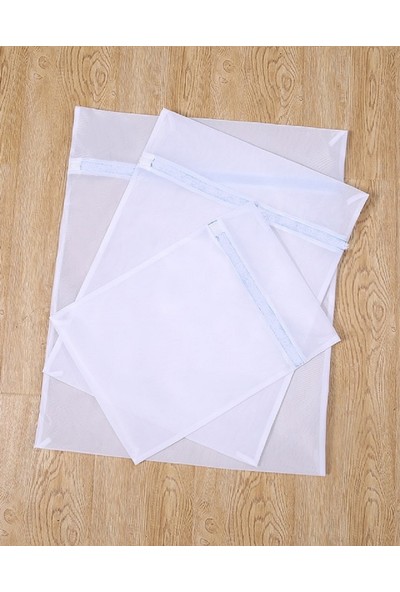 Ferzin Fermuarlı Çamaşır Yıkama Filesi 3'lü Set