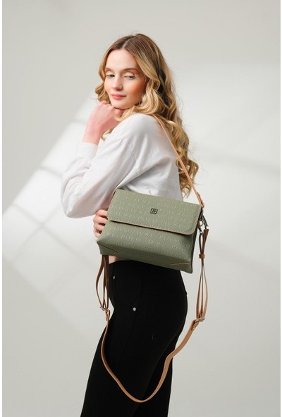 Just Polo Kadın Monogram Desenli Omuz Çantası