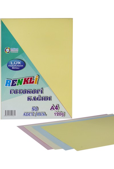 Renkli Fotokopi Kağıdı 120 gr (50 Adet)