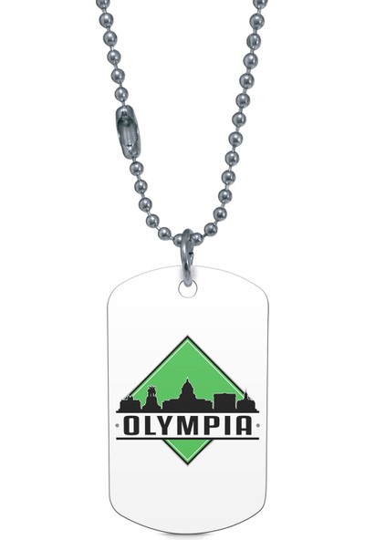 Hero Tasarım Olympia Gümüş Renk Künye / Kolye DFT2193