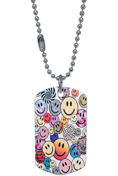 Hero Tasarım Smile Gümüş Renk Künye / Kolye DFT4978