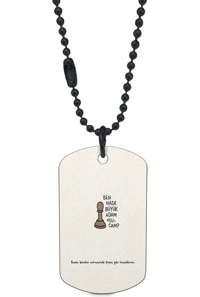Hero Tasarım Adam Olucam Siyah Renk Künye / Kolye DFT4937