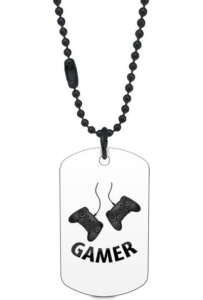 Hero Tasarım Gamer Siyah Renk Künye / Kolye DFT1728