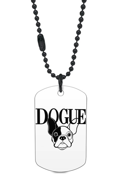 Hero Tasarım Douge Siyah Renk Künye / Kolye DFT743