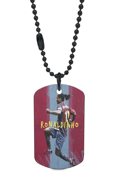 Hero Tasarım Ronaldinho Siyah Renk Künye / Kolye DFT4500