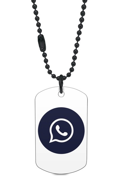 Hero Tasarım Whatsapp Siyah Renk Künye / Kolye DFT1756 Hero Tasarım Whatsapp Siyah Renk Künye / Kolye DFT1756