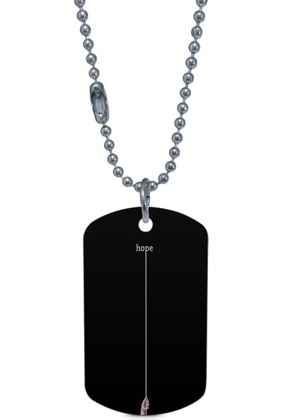 Hero Tasarım Hope Gümüş Renk Künye / Kolye DFT3870 Hero Tasarım Hope Gümüş Renk Künye / Kolye DFT3870