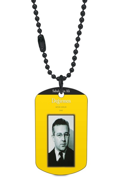 Hero Tasarım Sabahattin Ali Değirmen Siyah Renk Künye / Kolye DFT5481 Hero Tasarım Sabahattin Ali Değirmen Siyah Renk Künye / Kolye DFT5481