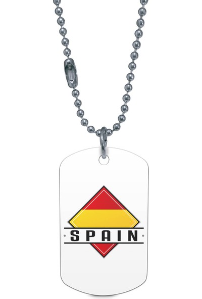 Hero Tasarım Spain Gümüş Renk Künye / Kolye DFT2247