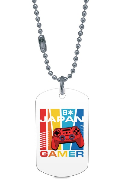 Hero Tasarım Japan Gamer Gümüş Renk Künye / Kolye DFT1723 Hero Tasarım Japan Gamer Gümüş Renk Künye / Kolye DFT1723