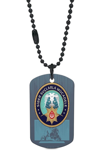 Hero Tasarım Siber Suçlarla Mücadele Siyah Renk Künye / Kolye DFT5476 Hero Tasarım Siber Suçlarla Mücadele Siyah Renk Künye / Kolye DFT5476