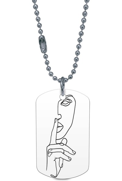 Hero Tasarım Sus Gümüş Renk Künye / Kolye DFT3161