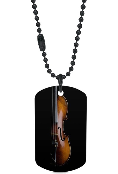 Hero Tasarım Keman Siyah Renk Künye / Kolye DFT3745 Hero Tasarım Keman Siyah Renk Künye / Kolye DFT3745