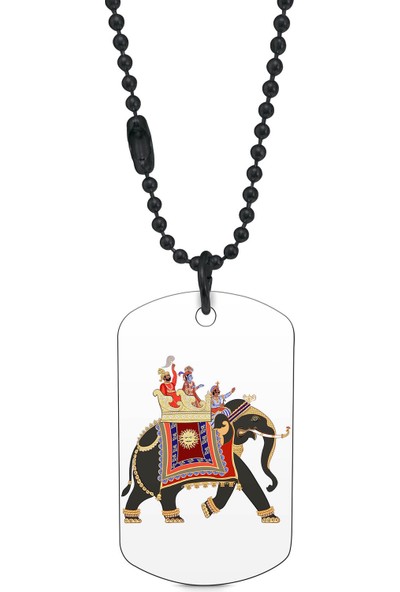 Hero Tasarım Insan Taşıyan Fil Siyah Renk Künye / Kolye DFT790 Hero Tasarım Insan Taşıyan Fil Siyah Renk Künye / Kolye DFT790