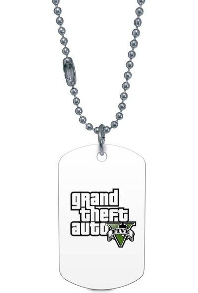 Hero Tasarım Gta Gümüş Renk Künye / Kolye DFT1801