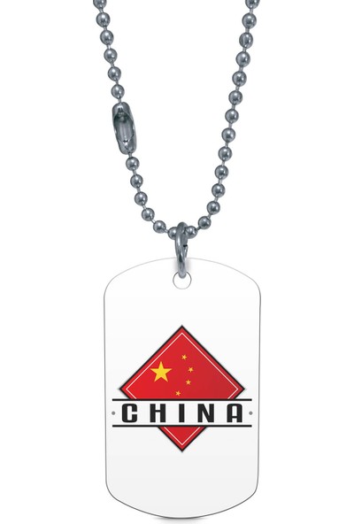 Hero Tasarım Çin Gümüş Renk Künye / Kolye DFT2256