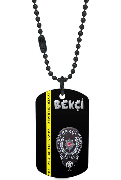 Hero Tasarım Bekçi Siyah Renk Künye / Kolye DFT5674