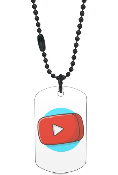 Hero Tasarım Play Siyah Renk Künye / Kolye DFT1635